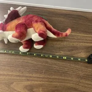 Fiesta | Toys | Vintage Fiesta Red Triceratops Plush Dinosaur Armored ...